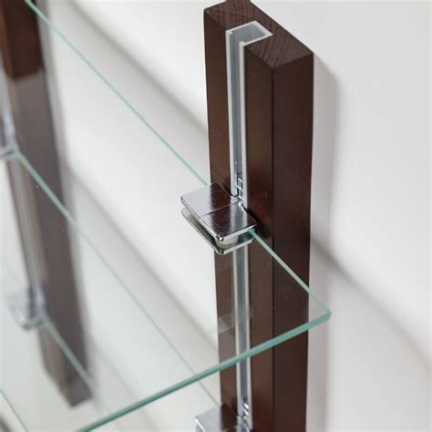 Bilha 3 Piece Glass Tiered Shelf With Adjustable Shelves Dnb10149