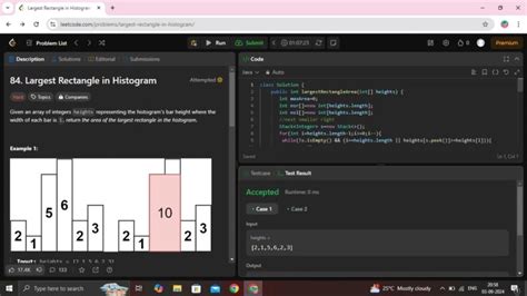 Adil Ahmed On Linkedin 100daysofcode Dsa Stacks Largestrectangle