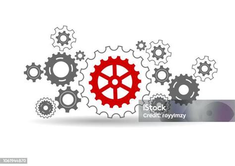 추상 기어 휠 메커니즘 배경입니다 기계 장부 기술입니다 팀워크 개념입니다 벡터 일러스트 레이 션 개념에 대한 스톡 벡터 아트 및 기타 이미지 Istock