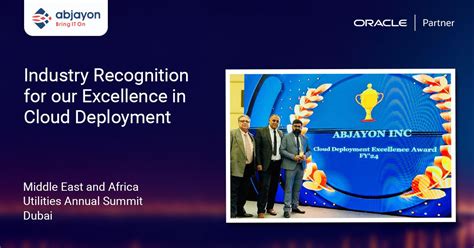 Abjayon Inc On Linkedin Oraclemiddleeastandafricautilitiesannualsummit Oracle Oraclepartner…