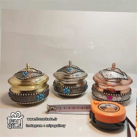 قندان نگین دار دربدار قندان مسی جدید صنایع دستی هنرکادو