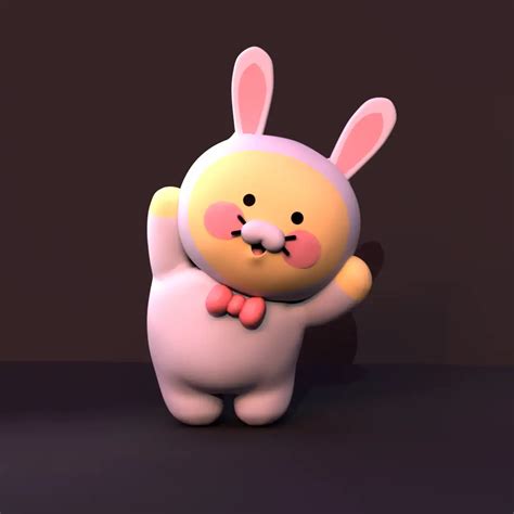 카카오프렌즈 춘식이 3d 팬아트 By 파수춘 포트폴리오 노트폴리오