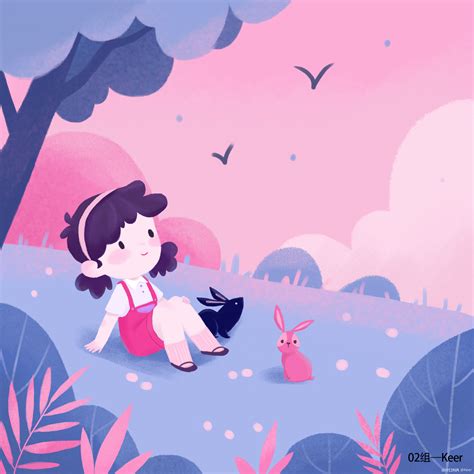 色彩练习风格插画设计作品 设计人才灵活用工 设计dna