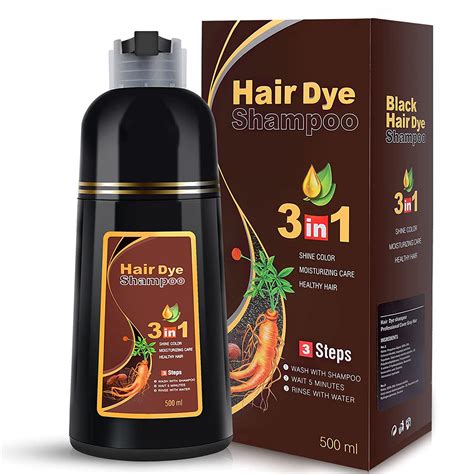 Instant Dark Brown Herbal Hair Dye Shampoo For Men And Nepal Ubuy