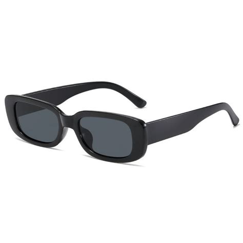 Women Small Frame Sun Retro Black Glasses Aesthetic Shades Uv375