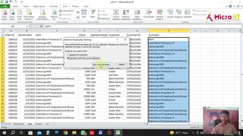 How To Use Sumif And Countif In Ms Excel Extract Unique Name Column Excel Sheet Msoffice