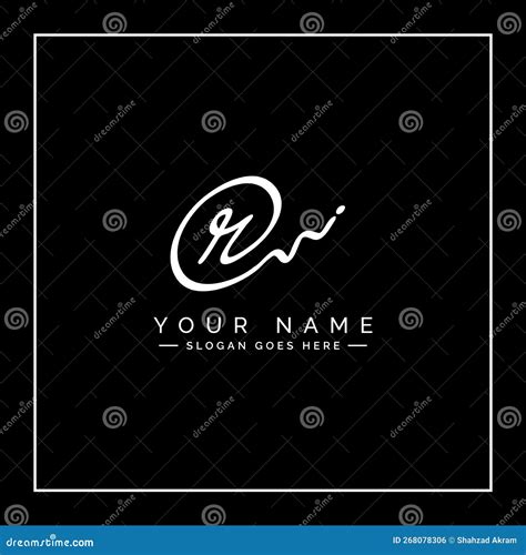 R Letter Signature Logo Initial Alphabet For R Hand Drawn R Logo