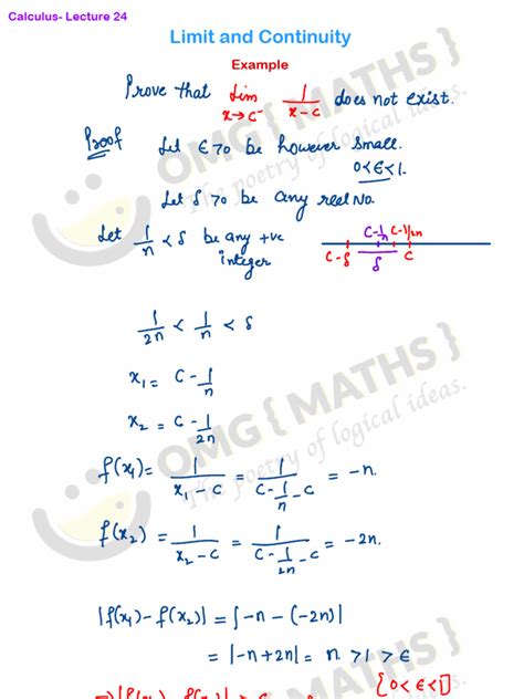 Example 7 Limit And Continuity Pdf Mathematical Analysis Mathematics