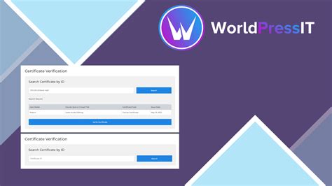 learndash certificate verify and share worldpress it