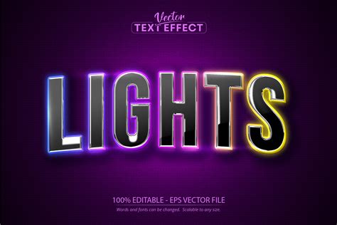 Artstation Lights Text Effect Editable Neon Text Style Artworks