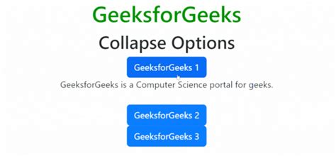 Bootstrap 5 Collapse Options GeeksforGeeks