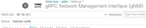 Using Gnmi With Yang Suite Yang Suite Cisco Devnet