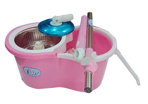 Cotton Pink Plastic Magic Spin Mop 5 L At Rs 380 In Ahmedabad Id