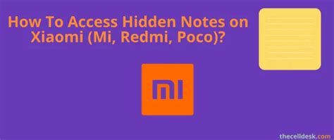 How To Access Hidden Notes On Xiaomi Mi Redmi Poco Devices Easy Steps