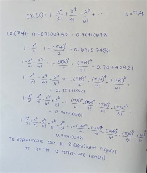 Solved Determine The Number Of Terms Necessary To