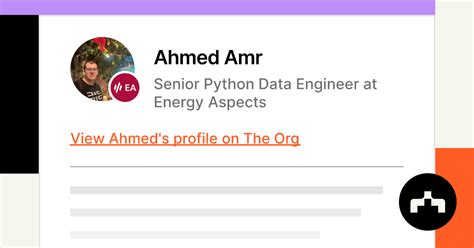 Ahmed Amr Senior Python Data Engineer At Energy Aspects The Org