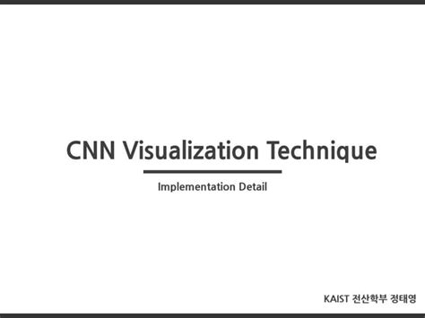 Cnn Visualization Implementaion Ppt