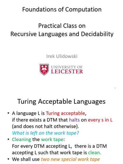 Recursive Languages Tutorial Answers Pdf Applied Mathematics Mathematics