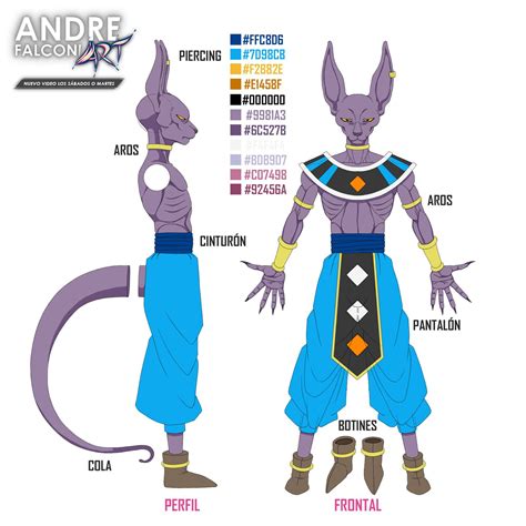 Beerus Model Sheet Andre Falconi Art Character Model Sheet Cartoon