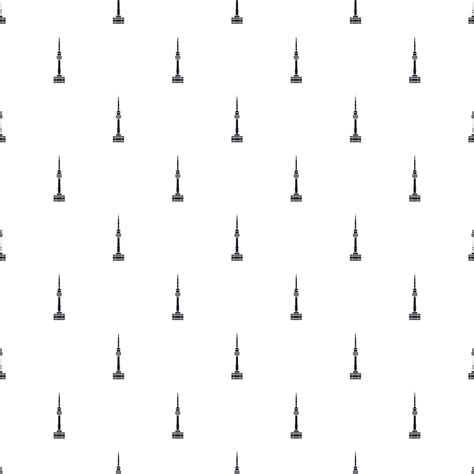 N Seoul Tower South Korea Pattern Simple Style 14917408 Vector Art At