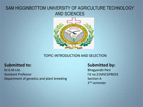 Introduction And Selectionpptx
