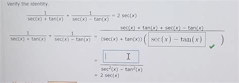 Solved Verify The Identity