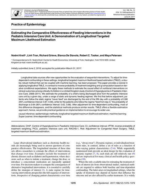 Pdf Estimating The Comparative Effectiveness Of Feeding Interventions