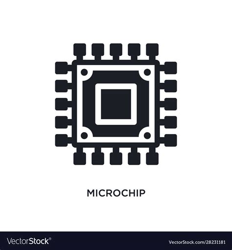 Microchip Isolated Icon Simple Element From Vector Image
