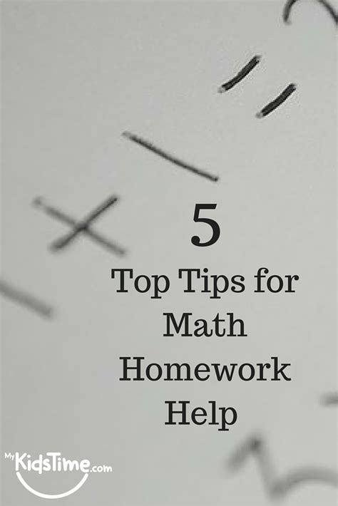 5 Top Tips For Math Homework Help