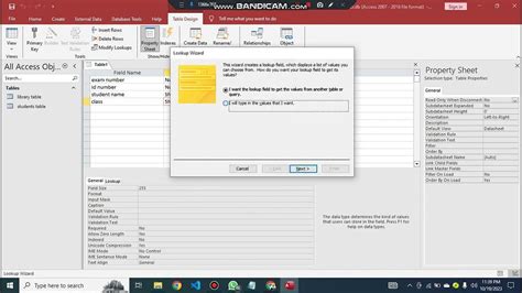 Introduction To Microsoft Access Tables Part B Youtube