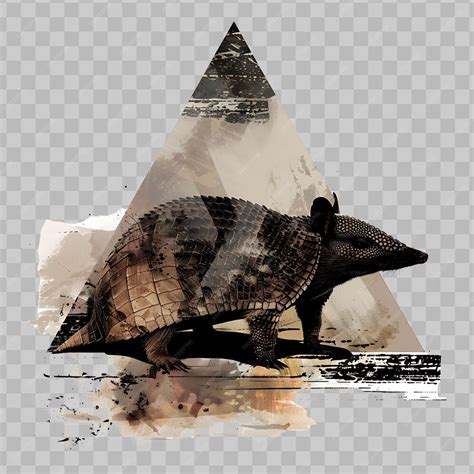 A Turtle With A Triangle On Its Head Is Shown Premium Ai Generated Psd