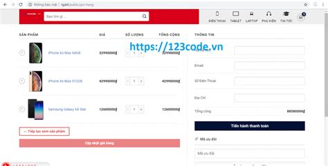 chia sẻ source code website thương mại điện tử php laravel có báo cáo