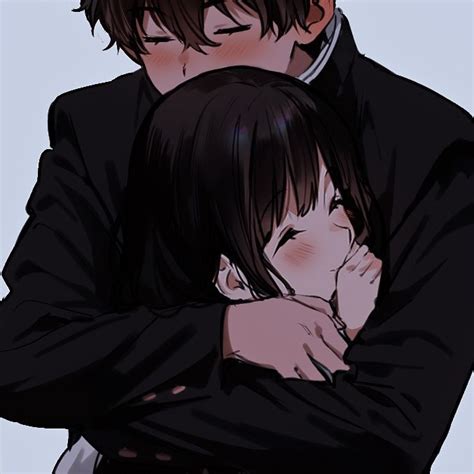 Two People Hugging Anime