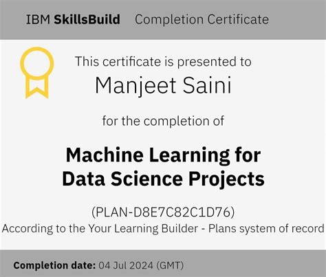 Manjeet Saini On Linkedin Ibmskillbuild Ibm Machinelearning