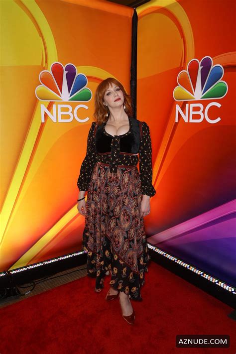 Christina Hendricks Flaunts Her Cleavage At NBC S New York Mid Season Press Junket In New York