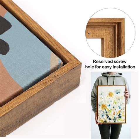 Floating Frame For Canvas Painting Deep Floating Canvas Frame Custom Size Floater Frame
