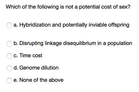 solved which of the following is not a potential cost of