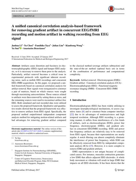 Pdf A Unified Canonical Correlation Analysis Based Framework For