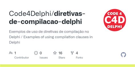 Github Code4delphidiretivas De Compilacao Delphi Exemplos De Uso De