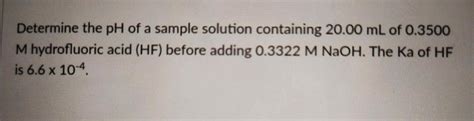 Solved You Have Been Given ML Of M Of The Weak Chegg
