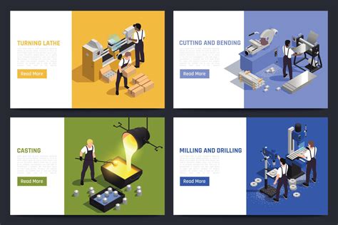 Metalworking Isometric Concept Online Vector Art At Vecteezy