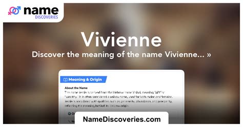 Vivienne Name Meaning And Origin
