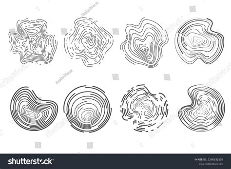 Linear Wooden Tree Rings Pattern Topography Stock Vector Royalty Free 2290935553 Shutterstock