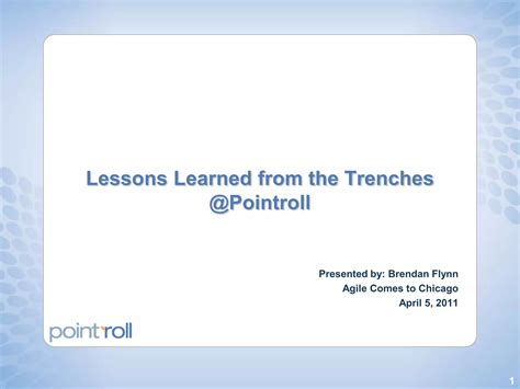 Agile Lessons Learned From The Trenches Pptx