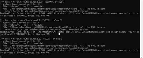Memory Required For Calculating Nuclear Norm PyTorch Forums