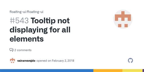 Tooltip Not Displaying For All Elements · Issue 543 · Floating Uifloating Ui · Github