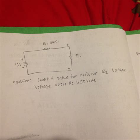 Solved Select A Value For Resistor R So That Voltage Chegg Com