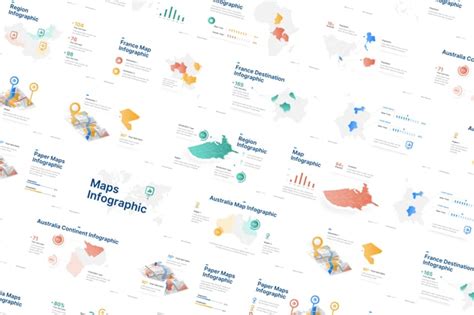 Карты Инфографика Powerpoint Шаблоны презентаций Включая данные и отображение Envato