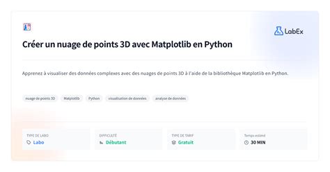 Créer Des Nuages De Points 3d Incroyables Avec Matplotlib En Python Labex