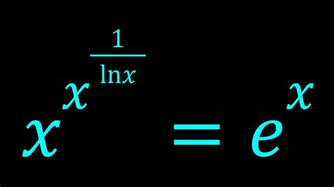 A Nice Exponential Equation With Ln X Youtube